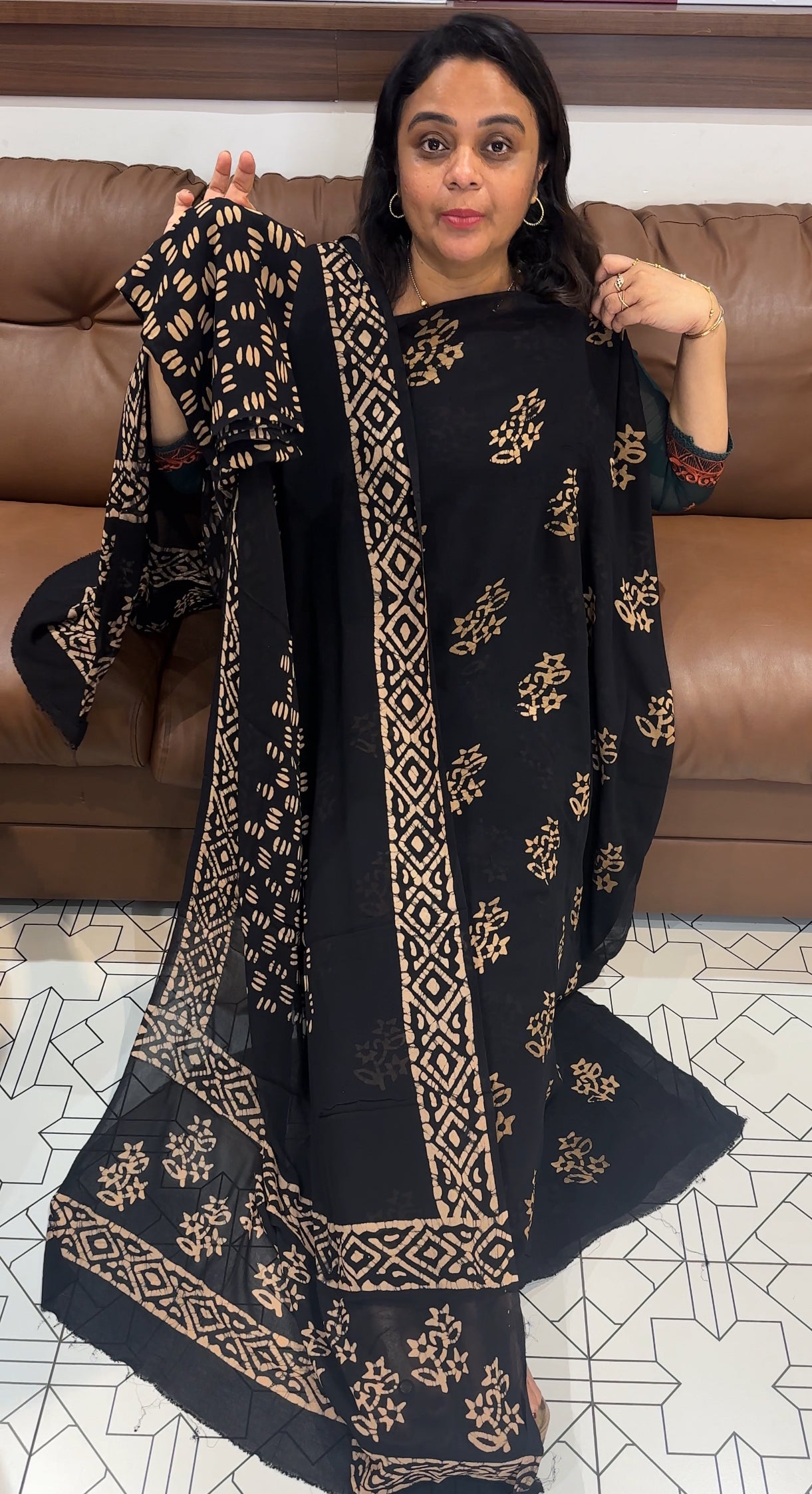 BATIK PRINTED UNSTITCHED SALWAR SUITS - IHA 26226 – Iha Designs Bridal ...