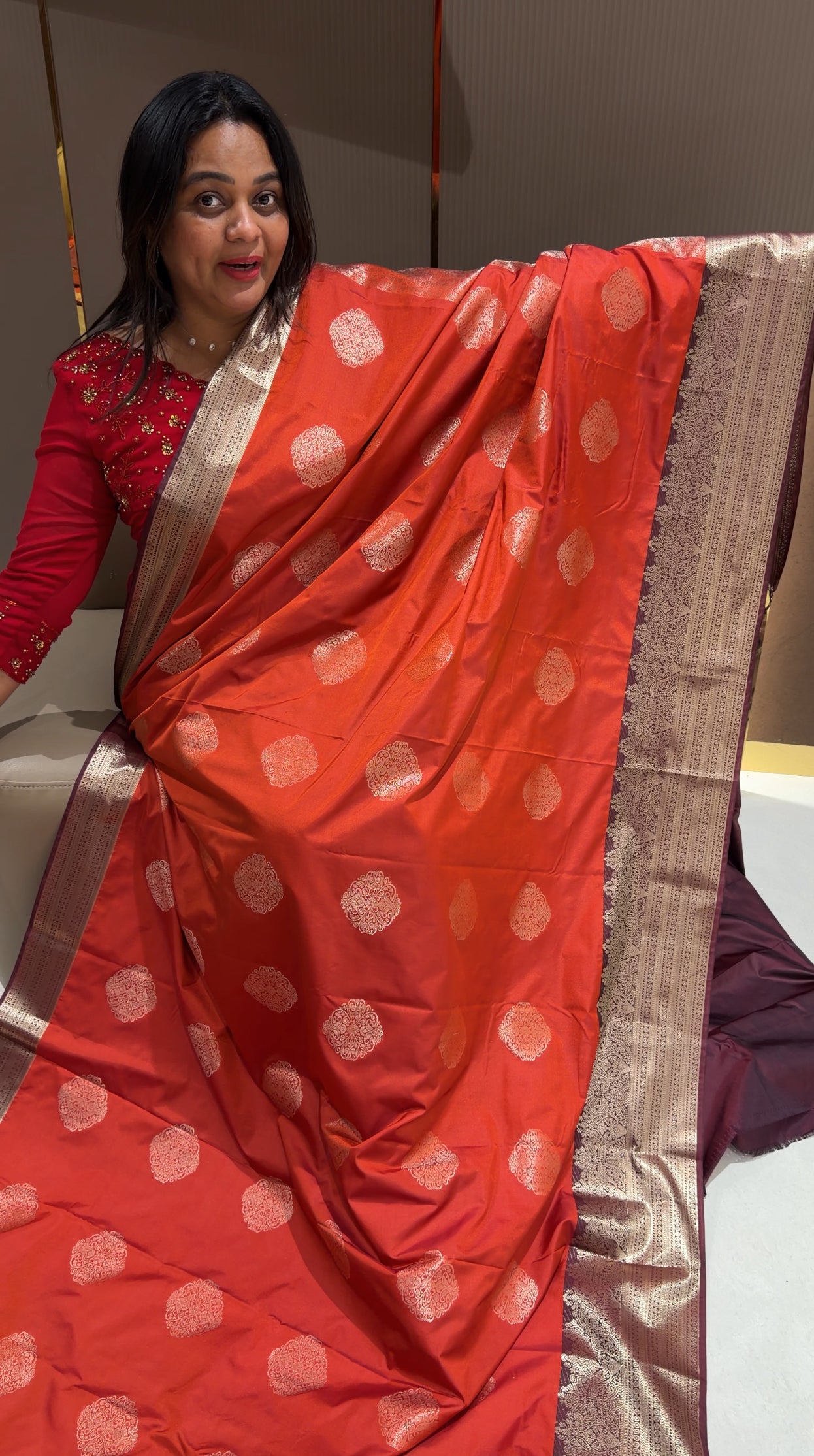 FORWARD SEMI KANCHIPURAM SILK SAREES - IHA 28738 – Iha Designs Bridal ...