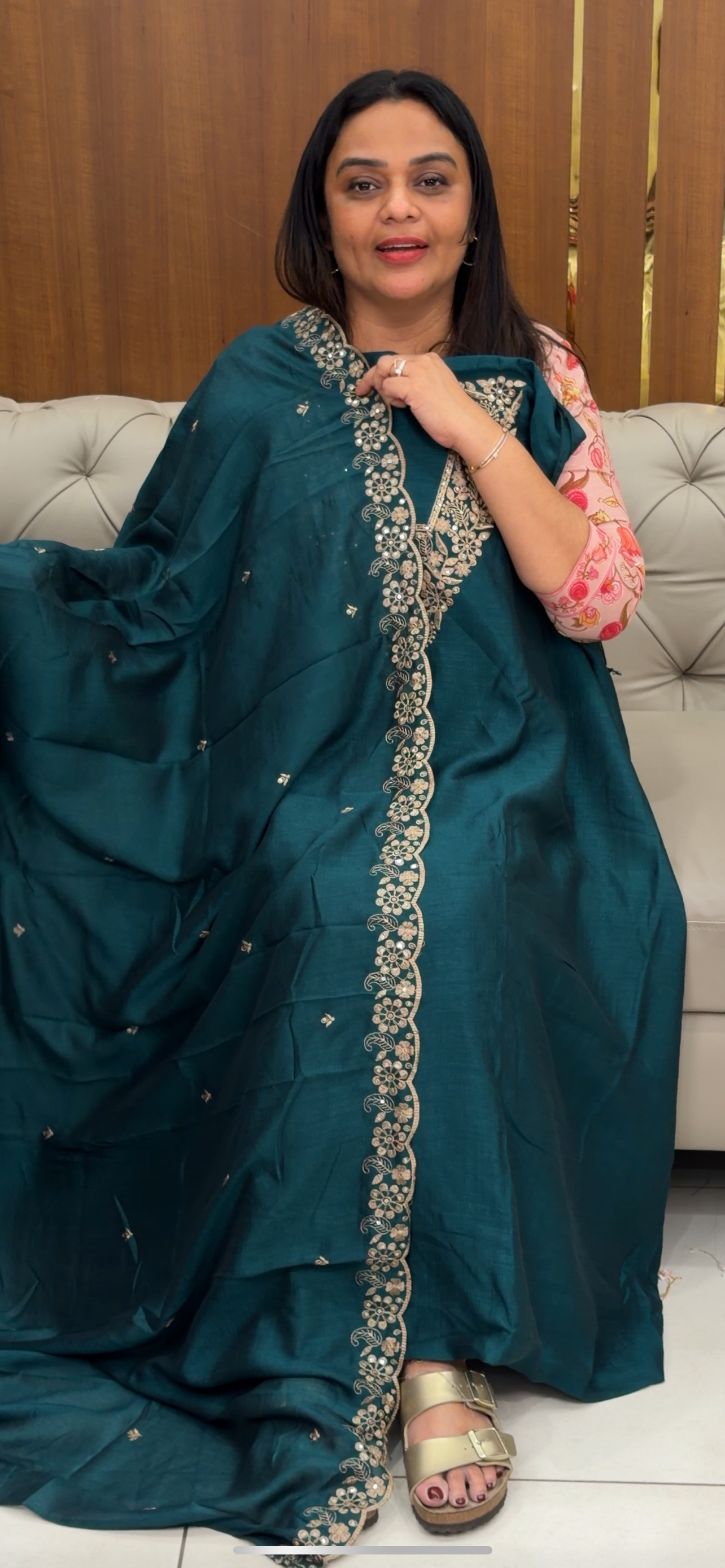 SEMI RAW SILK UNSTIYTCHED SALWAR SUITS - IHA 30354 – Iha Designs Bridal ...